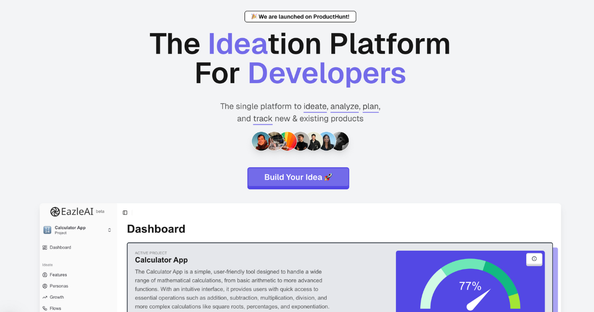 EazleAi - The All-in-One Ideation Platform for Developers